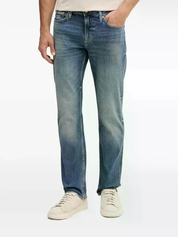 Guess Logo-patch Straight-leg Jeans