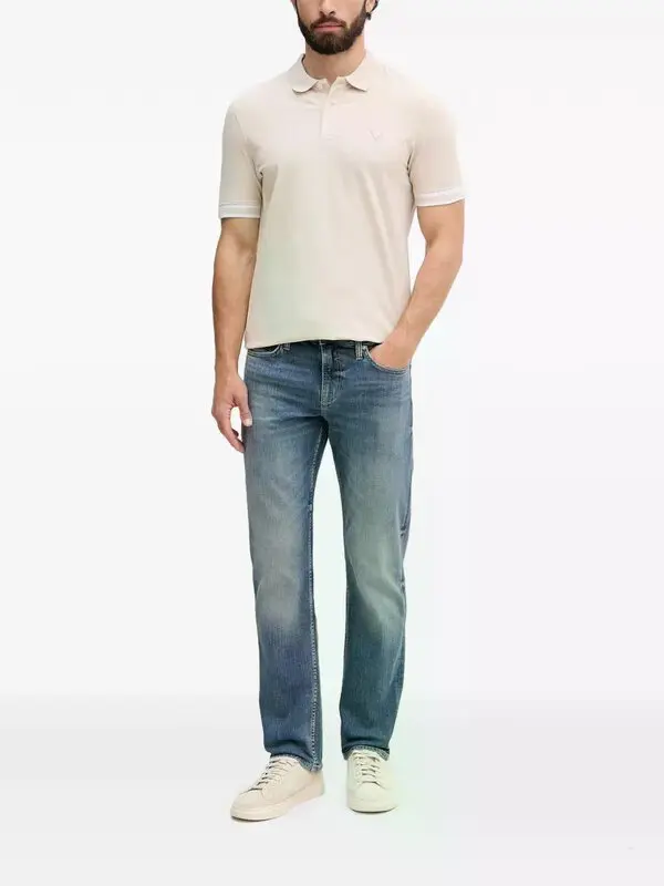 Guess Logo-patch Straight-leg Jeans