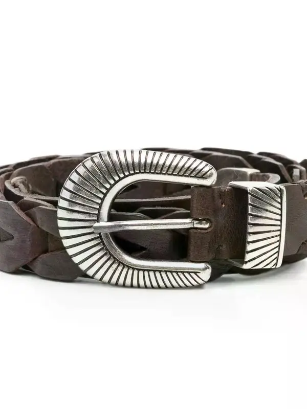 GOLDEN GOOSE Juno Woven Leather Belt