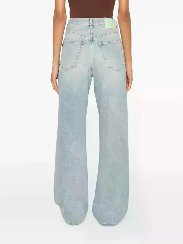HAIKURE Distressed Wide-leg Jeans