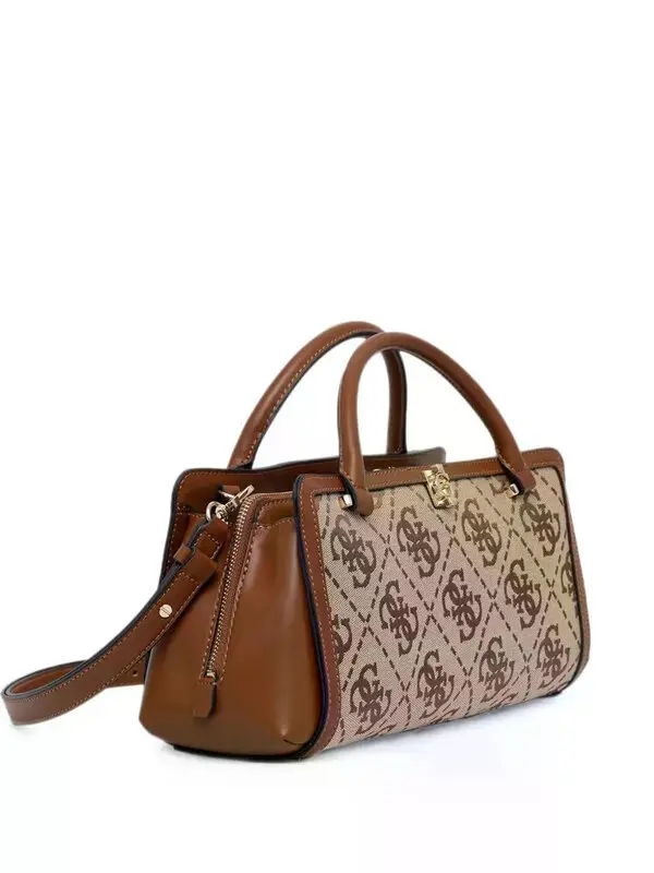 Guess Monogram-print Logo-plaque Shoulder Bag