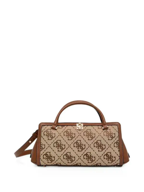 Guess Monogram-print Logo-plaque Shoulder Bag