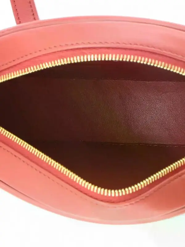 Celine Triomphe Oval Leather Mini Cross Body Bag - Pink
