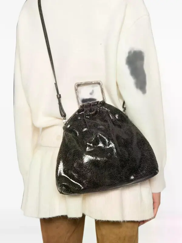 AUTENTICA 504 Medium Crinkled-effect Frame Pouch