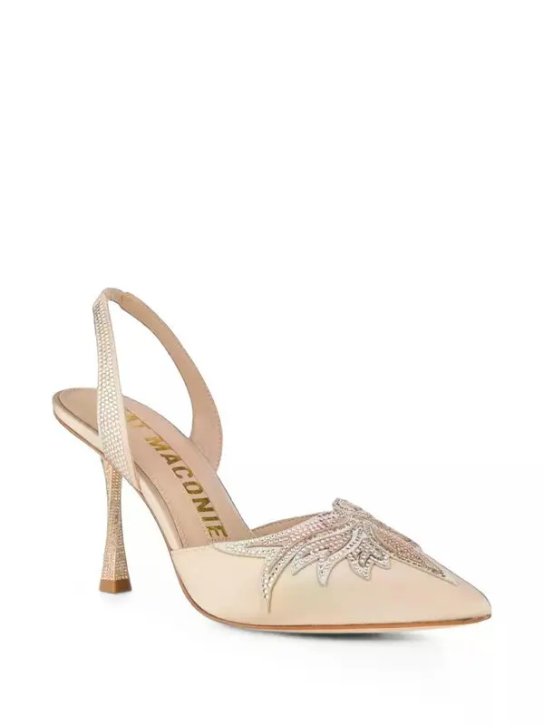 KAT MACONIE Karina Crystal-embellished Slingback Pumps