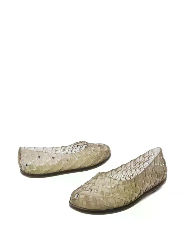 Melissa Possession Woven-effect Ballet Flats - Neutrals