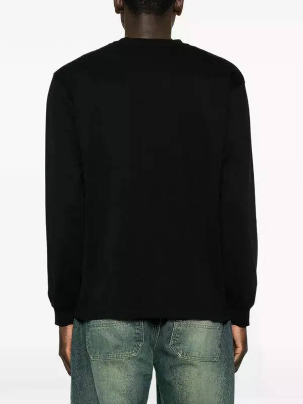 Aries Long-sleeve Slogan-print T-shirt