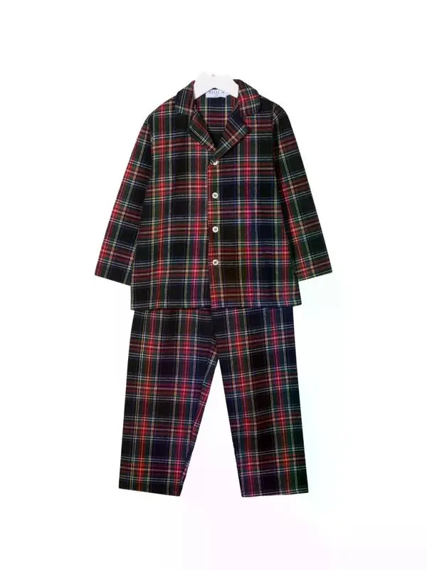 SIOLA Tartan-print Pajamas - Black
