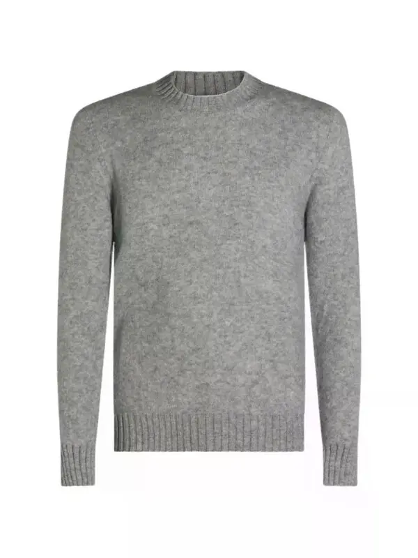 PIACENZA CASHMERE 1733 Mélange-effect Long-sleeve Sweater