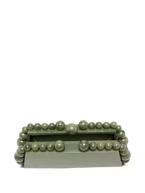 Cult Gaia Eos Lungo Marbled Clutch Bag - Green