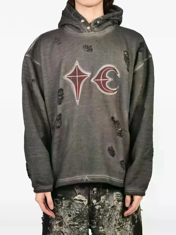 THUG CLUB Rock Distressed Hoodie