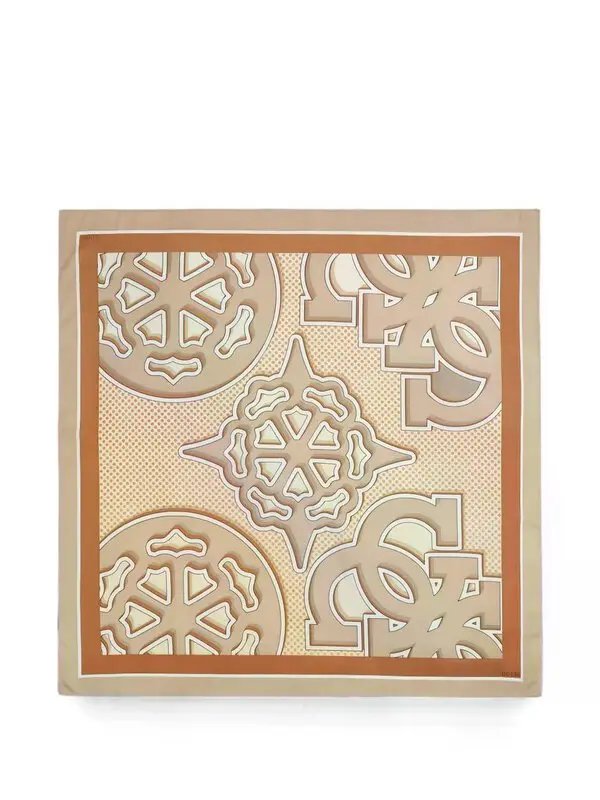 Guess 4g Peony Logo-pattern Scarf