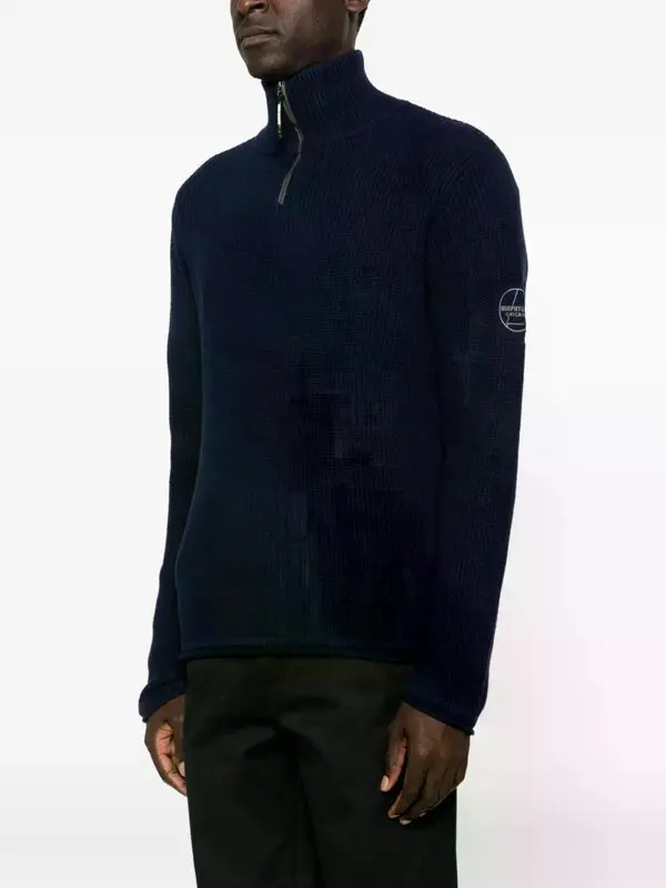MURPHY&NYE Ribbed-knit Quarter-zip Sweater