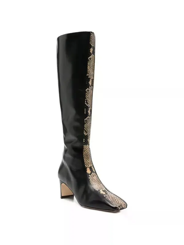 AeydĒ Snakeskin-effect Panelled Boots