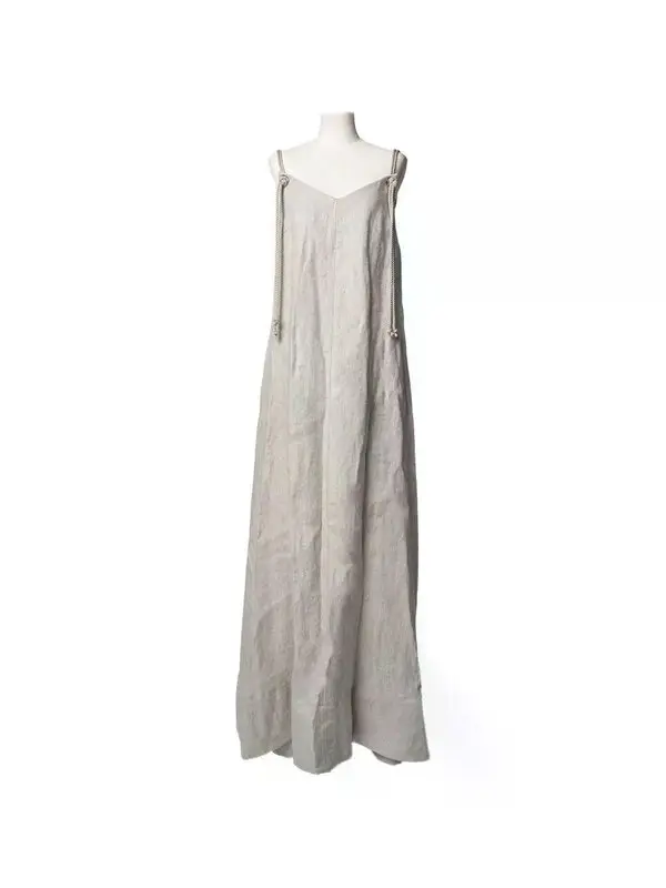 MULLER OF YOSHIOKUBO Rope-strap V-neck Maxi Dress - Neutrals