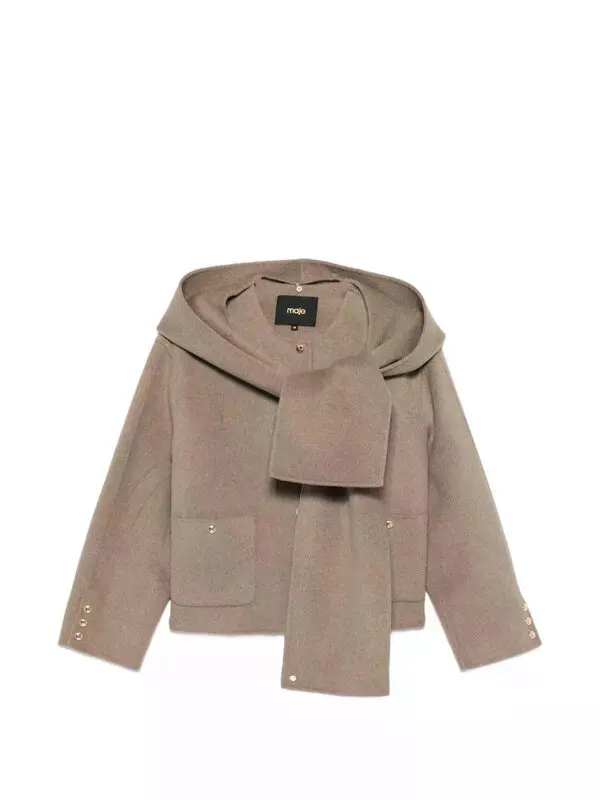 Maje Hooded Single-breasted Coat