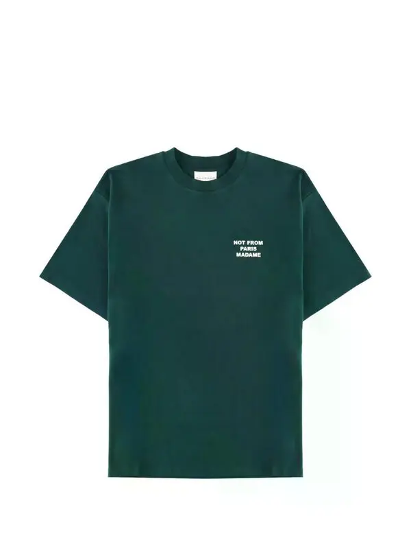 Drole De Monsieur Le Slogan Crew-neck T-shirt - Green