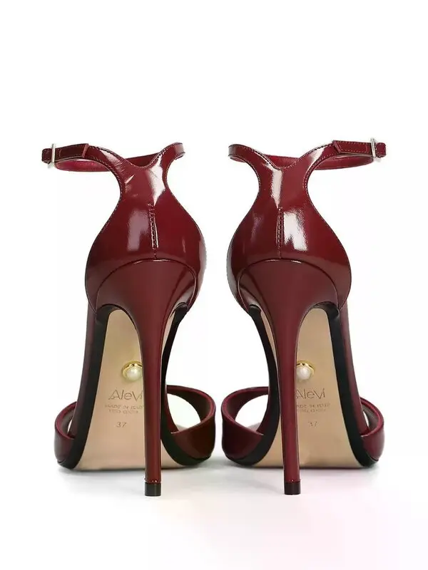 ALEVI MILANO Patent-finish Ankle-strap Sandals