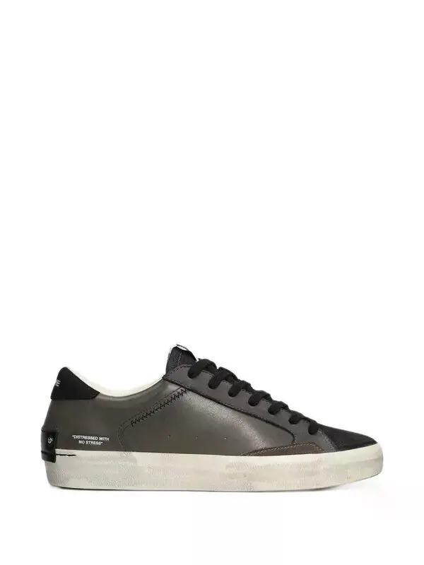 CRIME LONDON Distressed-effect Panelled Sneakers