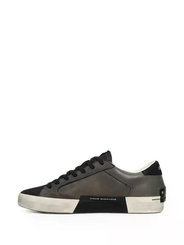 CRIME LONDON Distressed-effect Panelled Sneakers