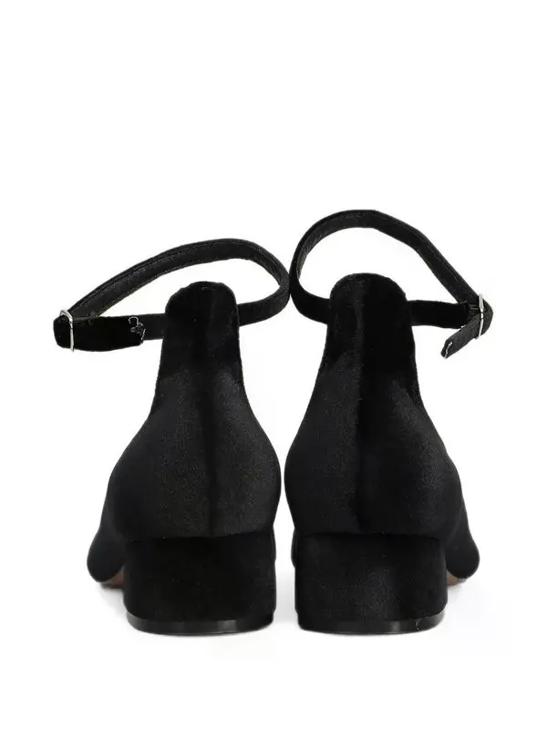 TWENTY FOURHAITCH Crystal-embellished Ankle-strap Flat Pumps