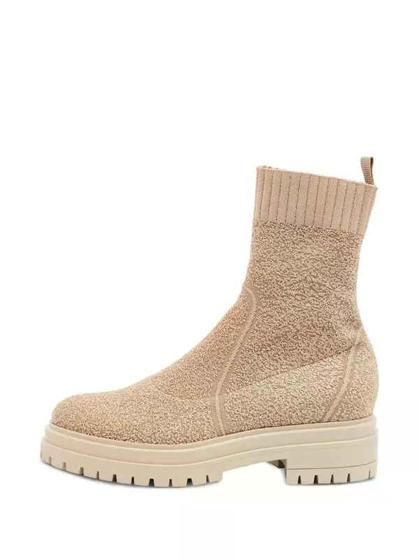 GIANVITO ROSSI Martis Ribbed Combat Boots