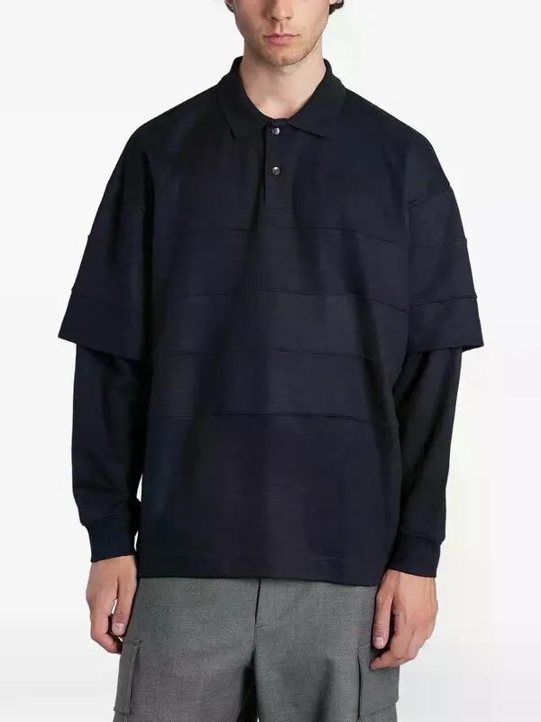 DARKPARK Zack Layered-sleeve Panelled Polo Shirt