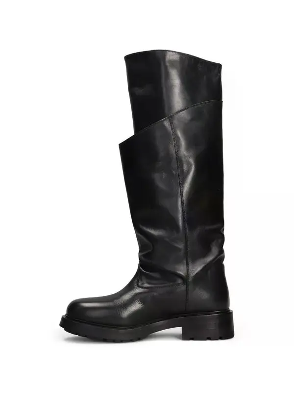 STRATEGIA SHOES Layered-cuff Leather Boots