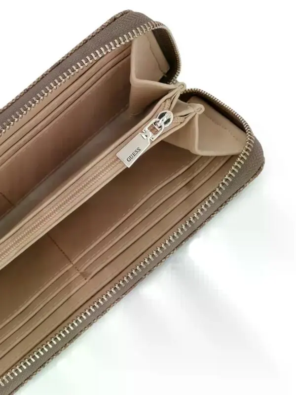 Guess Monogram-print Zip-around Wallet