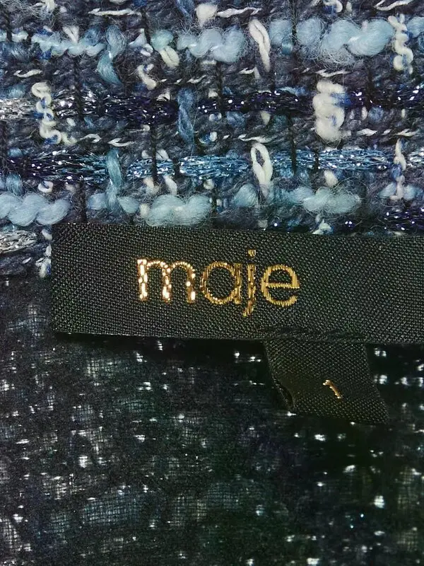 Maje Tweed Short-sleeve Top