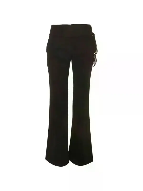 Elisabetta Franchi Crêpe Lace-up Trousers