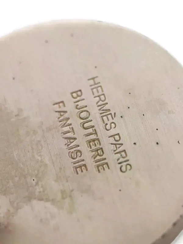 Hermès Sellier Round Earrings