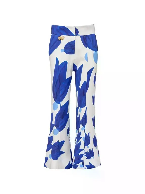 Themis Z Theano Sabra Floral-print Flared Trousers