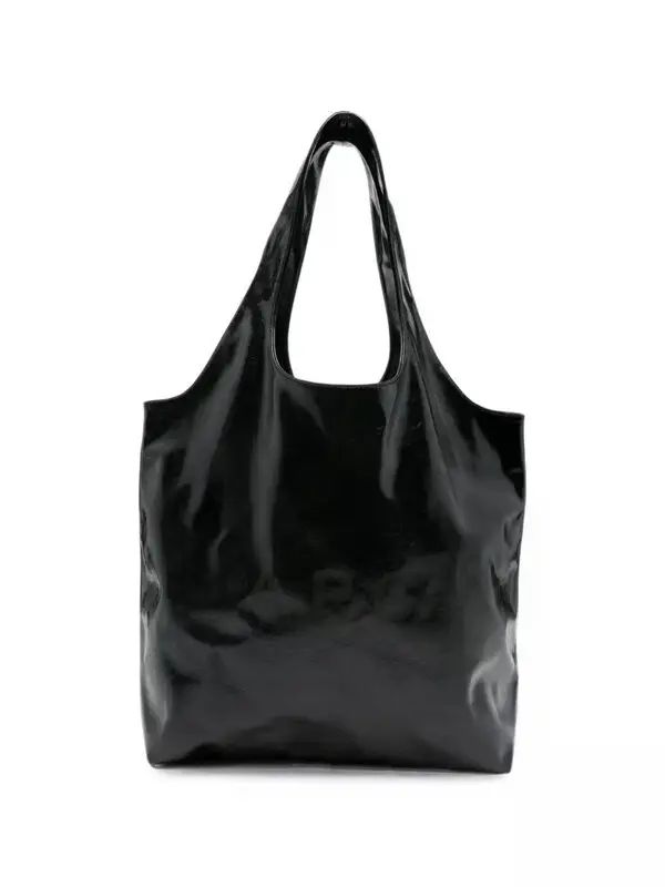 A.p.c. Logo-print Patent-finish Tote Bag