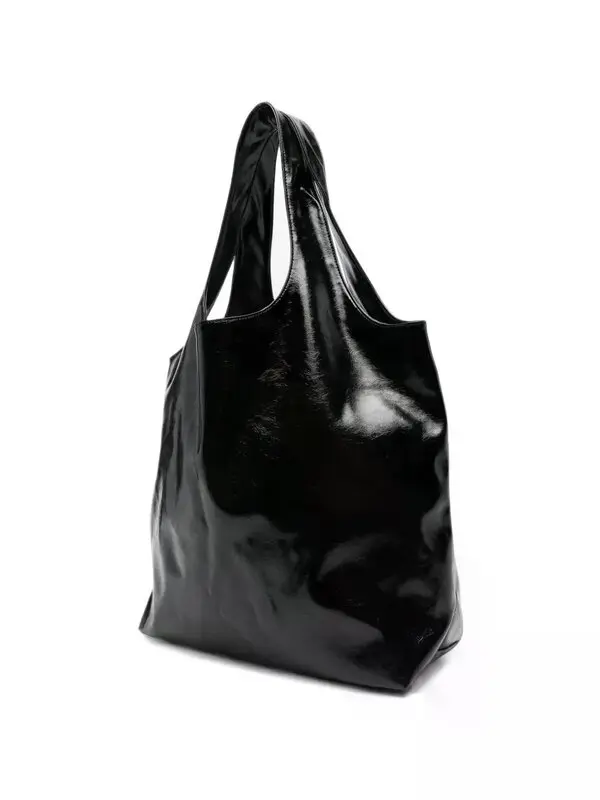 A.p.c. Logo-print Patent-finish Tote Bag
