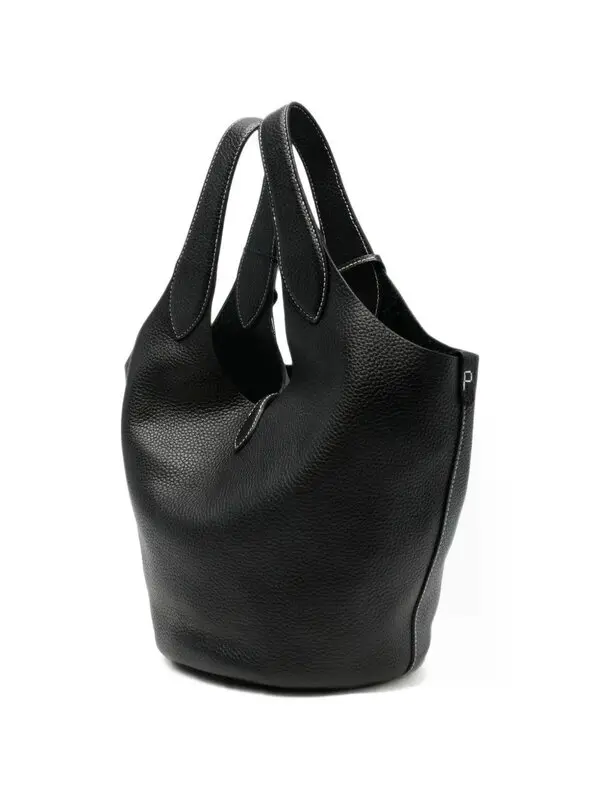 Polo Ralph Lauren Logo-embroidered Pebbled-leather Tote Bag
