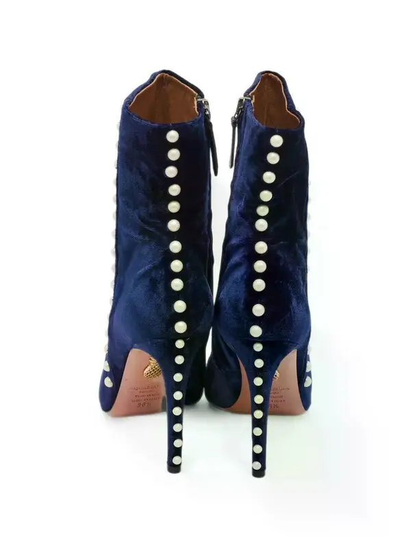 AQUAZZURA Follie Pearls Ankle Boots