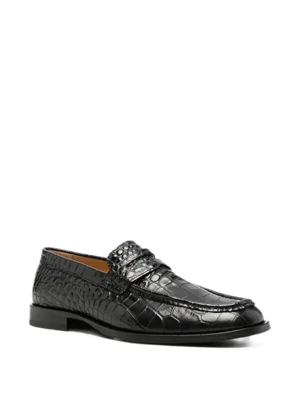 Our Legacy Croc-effect Leather Loafers