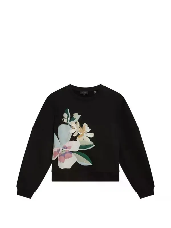 Ted Baker London Brookla Printed Embroidered Sweatshirt