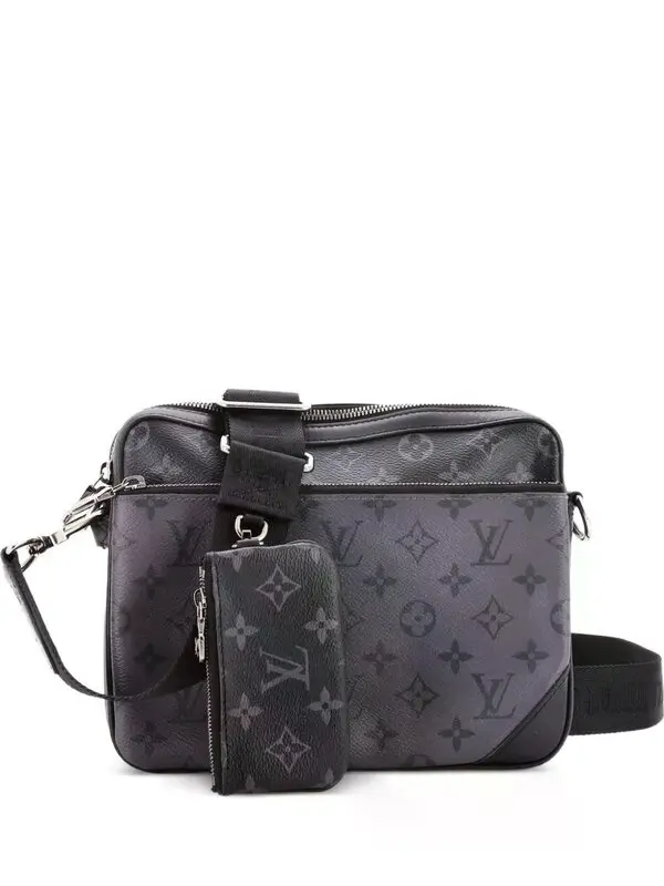LOUIS VUITTON Reverse Monogram Eclipse Canvas Trio Messenger Bag - Black