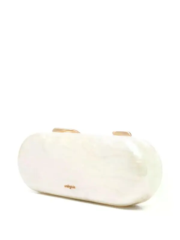 Cult Gaia Ilaria Marbled-effect Sculptural Clutch Bag - Neutrals