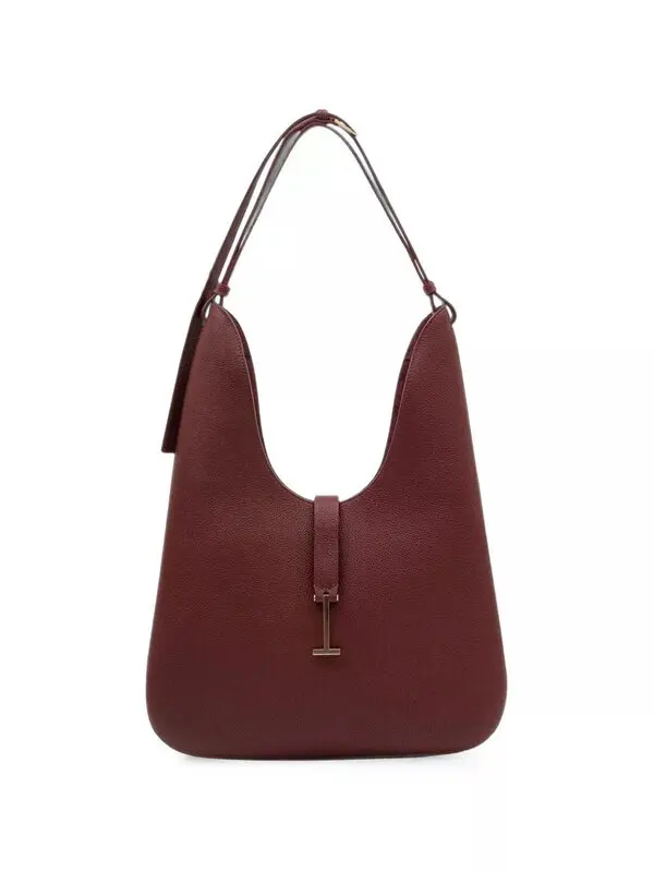 TOM FORD Medium Kara T-bar Pebbled Leather Tote Bag - Red