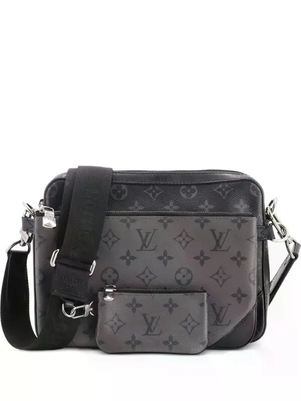 LOUIS VUITTON Trio Messenger Bag Reverse Monogram Eclipse Canvas Crossbody Bag - Black
