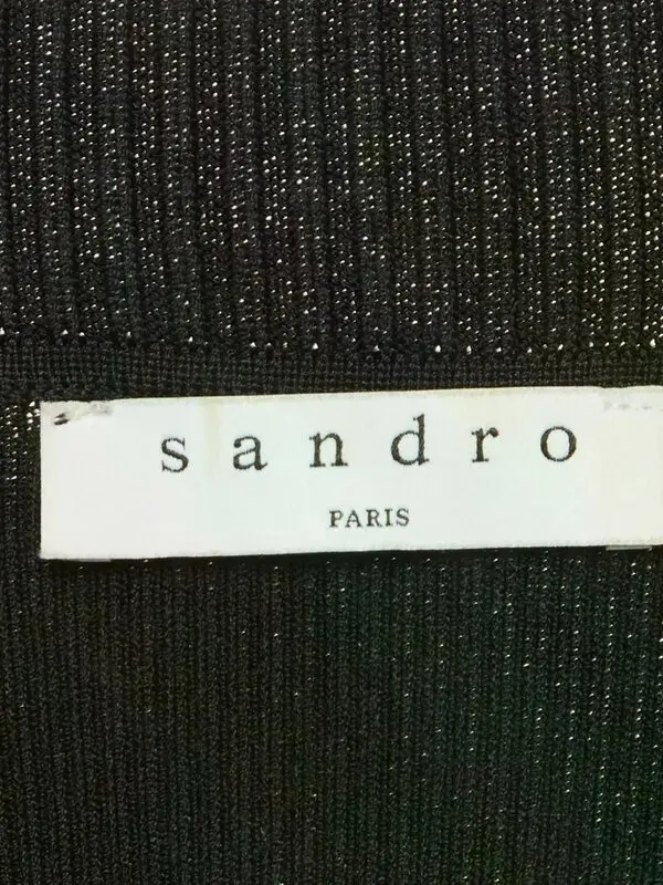 Sandro Zip-up Flared Midi Dress