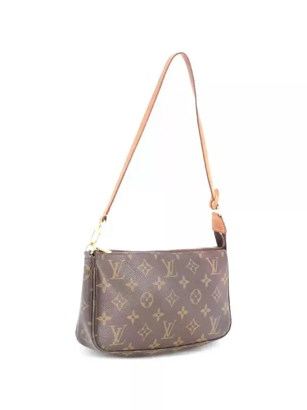 LOUIS VUITTON Monogram Canvas Pochette Accessoires Nm Clutch Bag - Brown