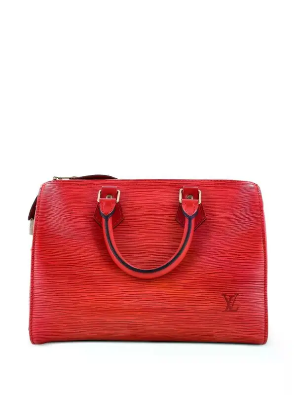 LOUIS VUITTON Speedy Handbag Epi Leather 25 Satchel - Red