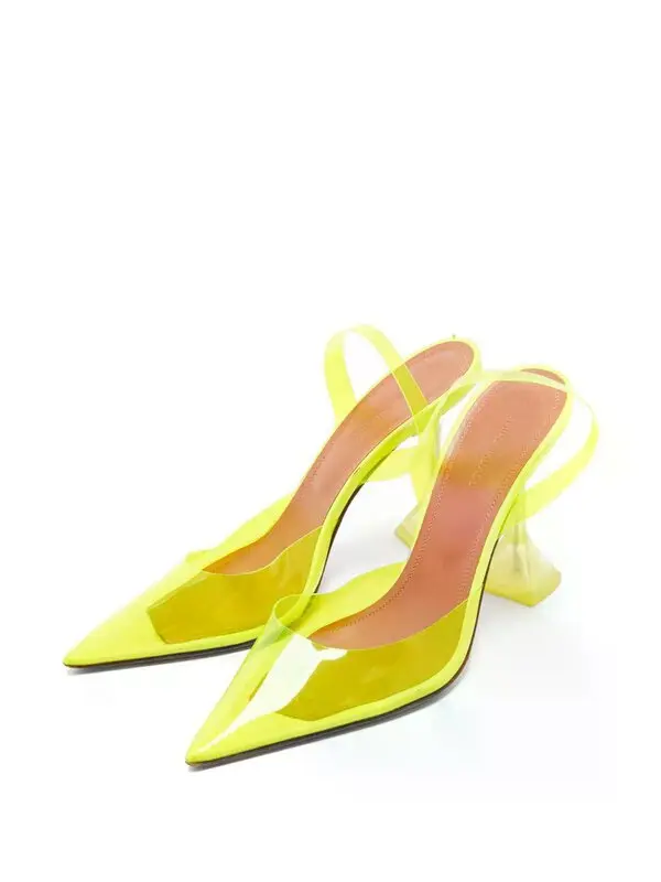 Amina Muaddi Holli Slingback Pumps - Yellow