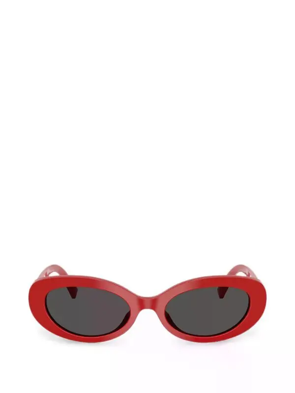 Dolce & Gabbana Devotion Oval-frame Sunglasses - Red