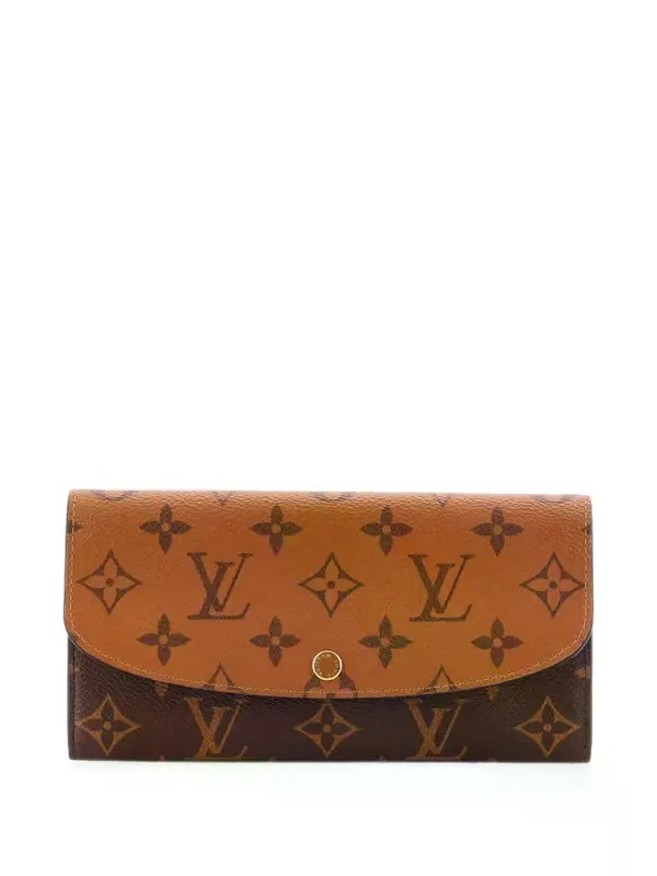 LOUIS VUITTON Emilie Wallet Reverse Monogram Canvas Small Wallets - Brown