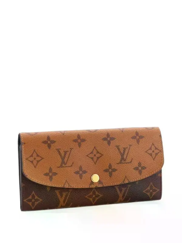 LOUIS VUITTON Emilie Wallet Reverse Monogram Canvas Small Wallets - Brown